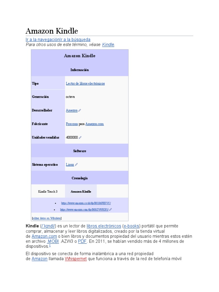 Formatos de archivo compatibles con Kindle | PDF | Amazon Kindle ...