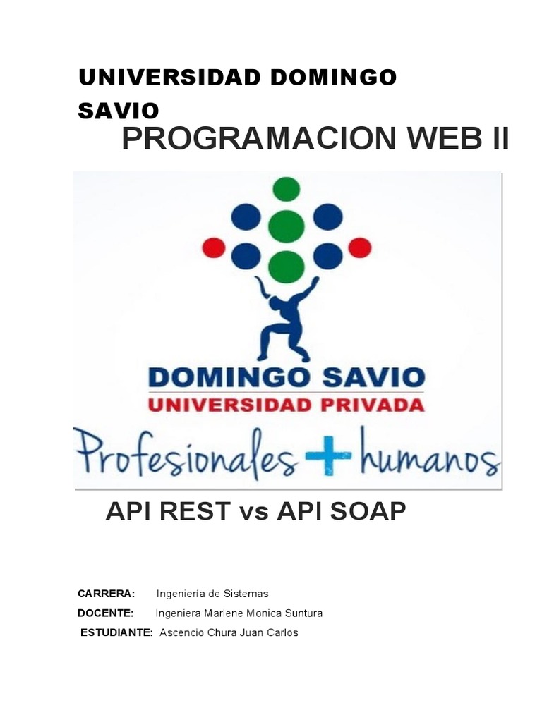 Api Rest y Soap | PDF | Transferencia de estado representacional | Jabón