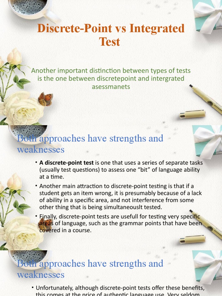 Discrete Point Vs Integrated Test | PDF