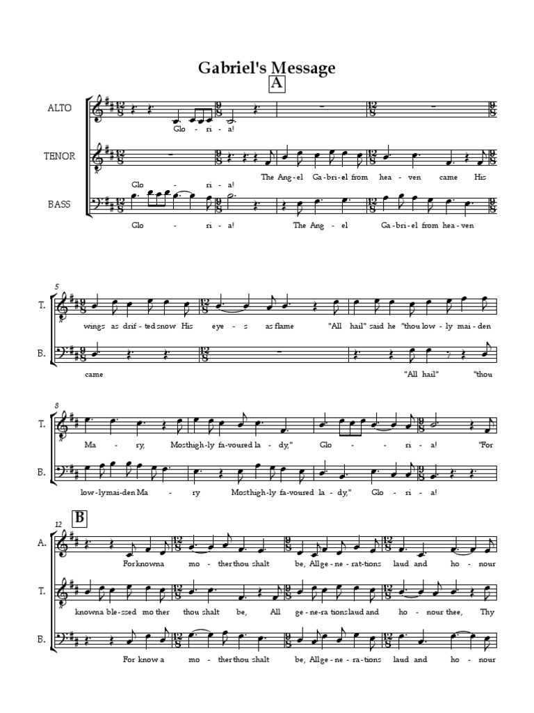 Gabriel's Message (Arr. Sting) | PDF