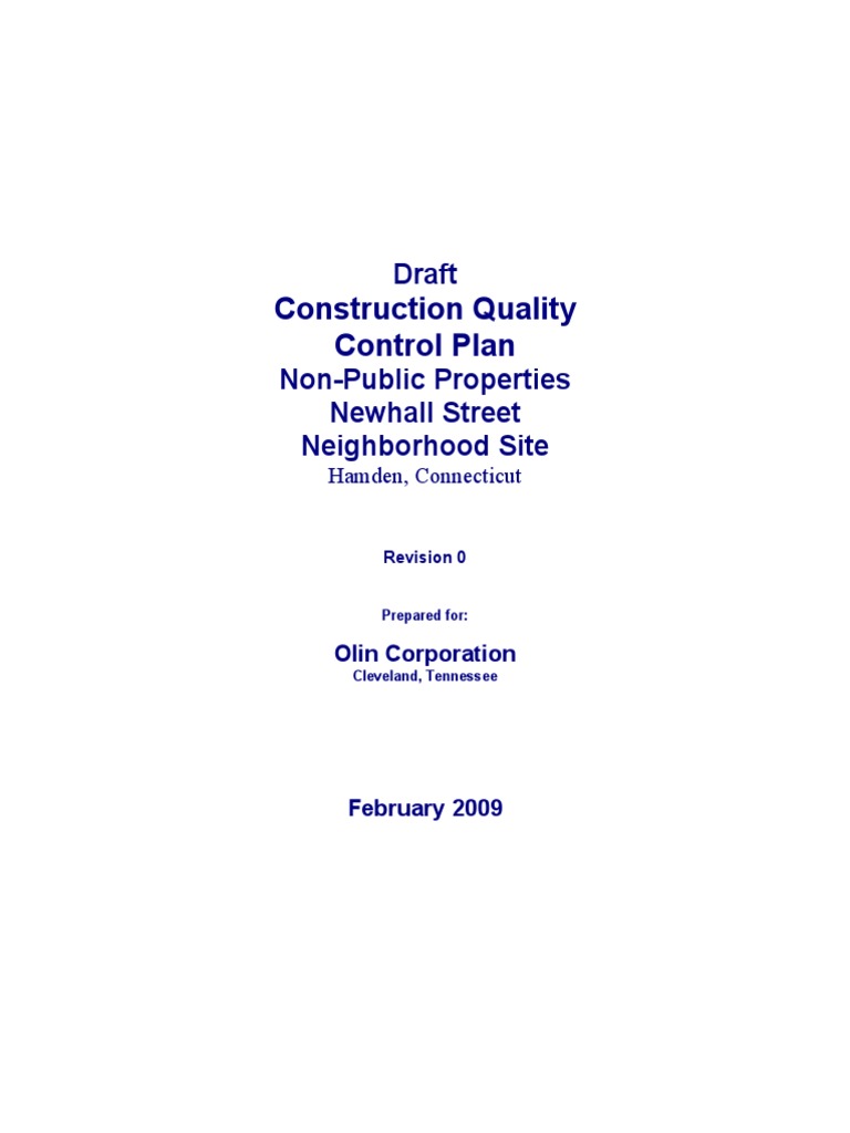 Construction Quality Control Plan Draft - Rev0 - 27feb09 | PDF ...