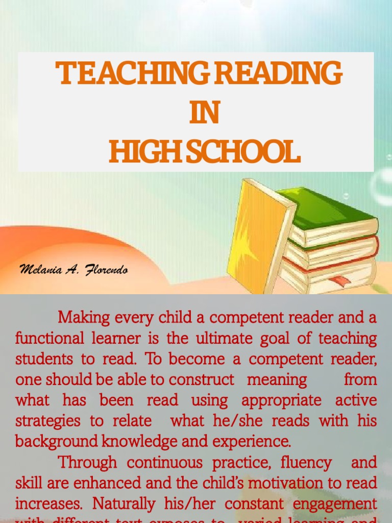 Teaching Reading in High School | PDF | Reading Comprehension ...