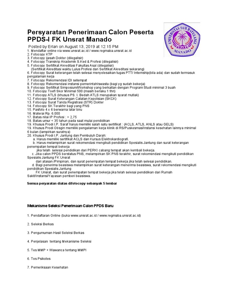 UNSRAT | PDF | Karier & Perkembangan | Sains & Matematika