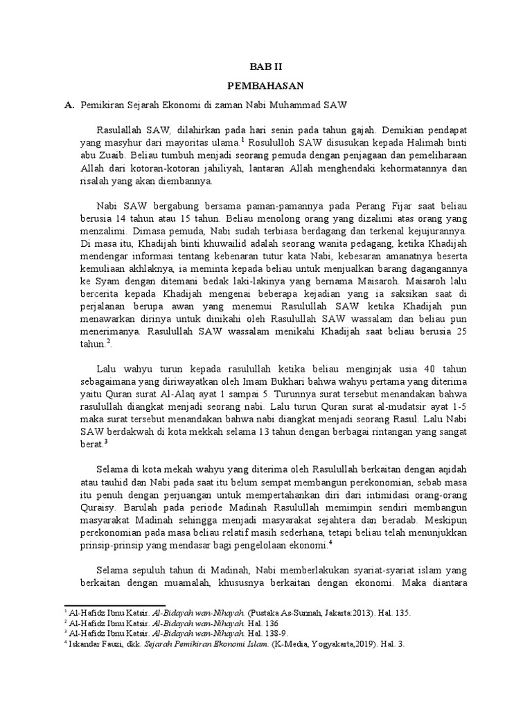 Sejarah Pemikiran Ekonomi Syariah | PDF