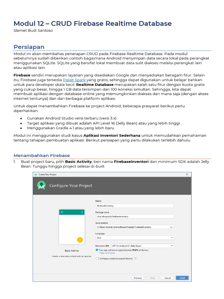 Mempelajari CRUD Firebase Realtime Database | PDF
