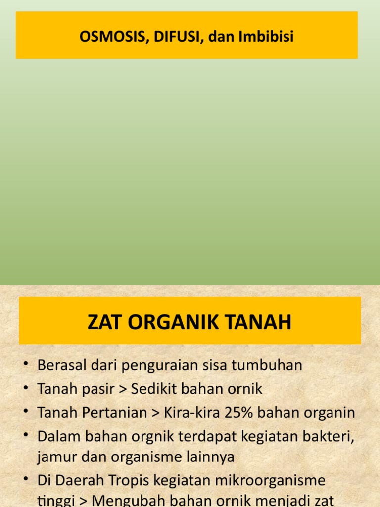 Difusi Osmosi Imbibisi | PDF