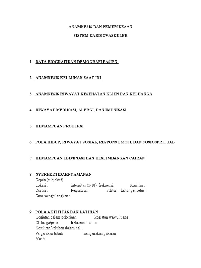 Anamnesis Dan Pemeriksaan | PDF