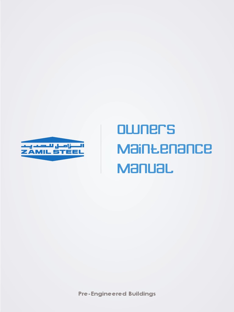 ZS PEB Maintenance Manual | PDF | Water | Roof