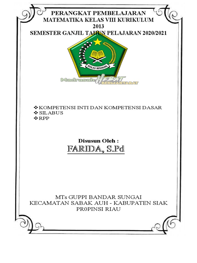 RPP PJBL Pjok 8-Dikonversi | PDF