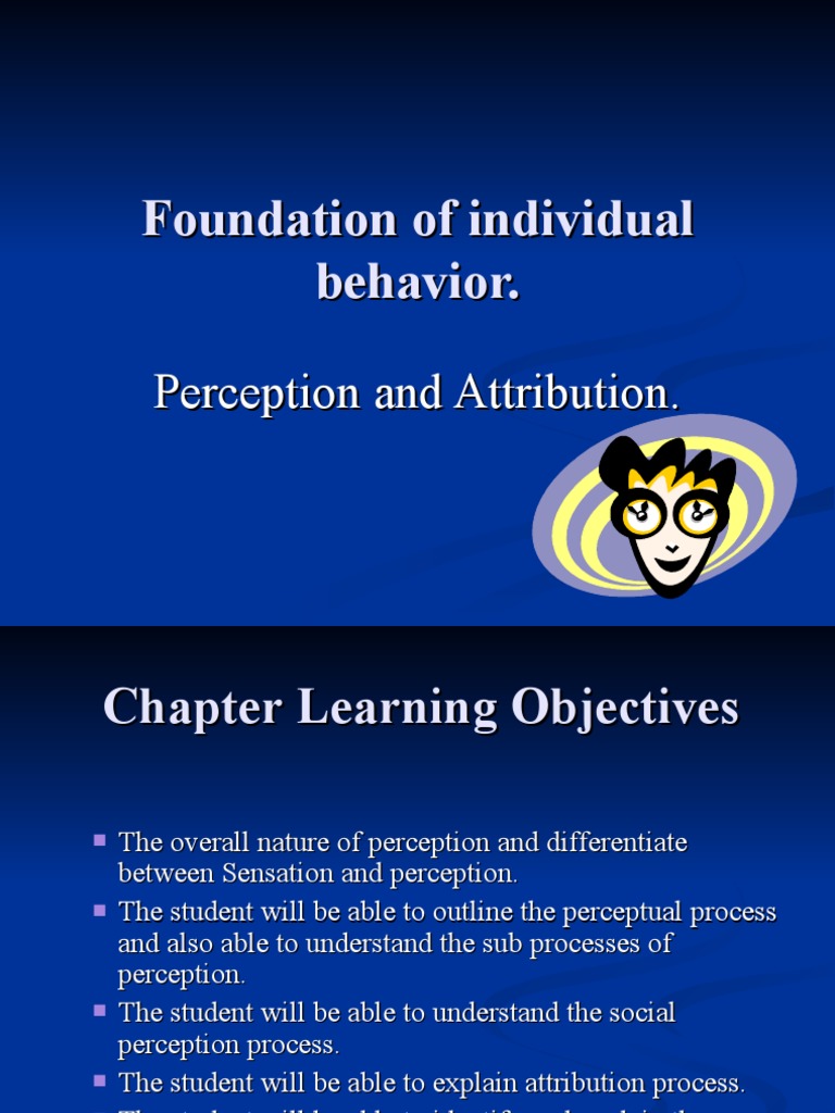 Foundation of individual behavior
