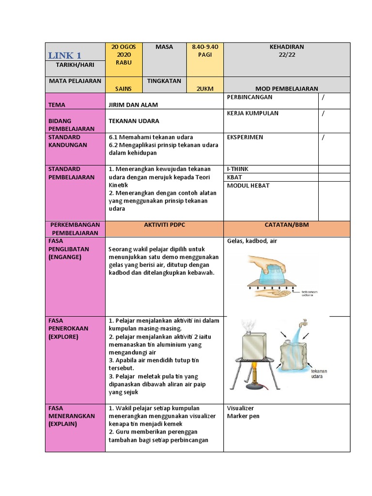 RPH 5e Tekanan Udara | PDF | Seni | Sains & Matematika