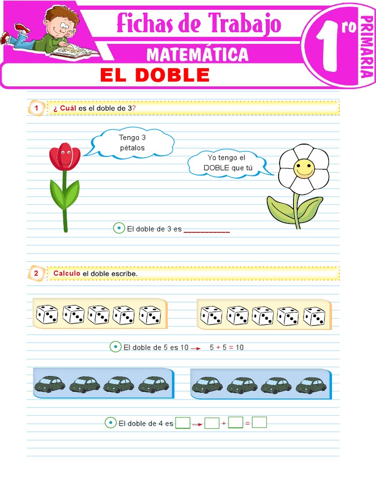 Actividades sobre el Doble para Primaria | PDF | Métodos y materiales ...