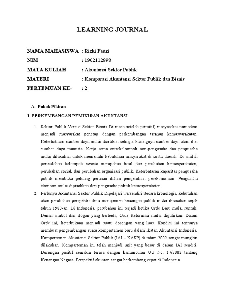 Learning Journal Rizki Fauzi | PDF