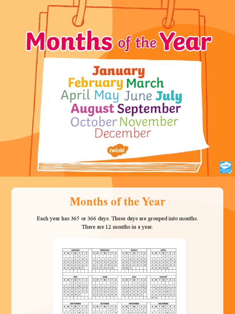 Months of the Year Explained | PDF | Public Holiday | Holidays
