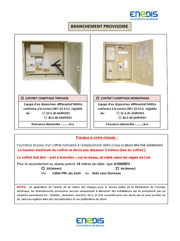 Avis de Pose Coffret | PDF | Puissance (physique) | Électricité