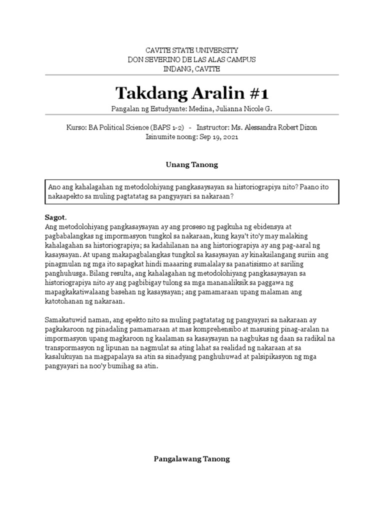 GNED 04 - Takdang Aralin #1 | PDF