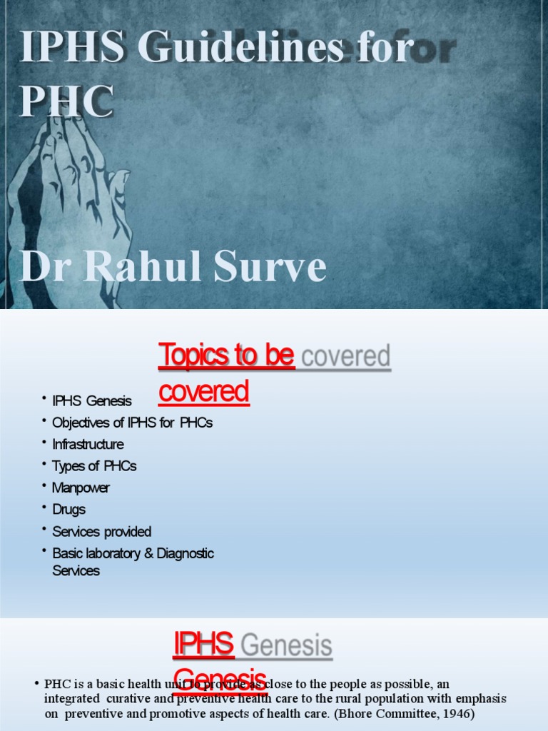 IPHS Guidelines For PHC | PDF | Sexually Transmitted Infection | Childbirth