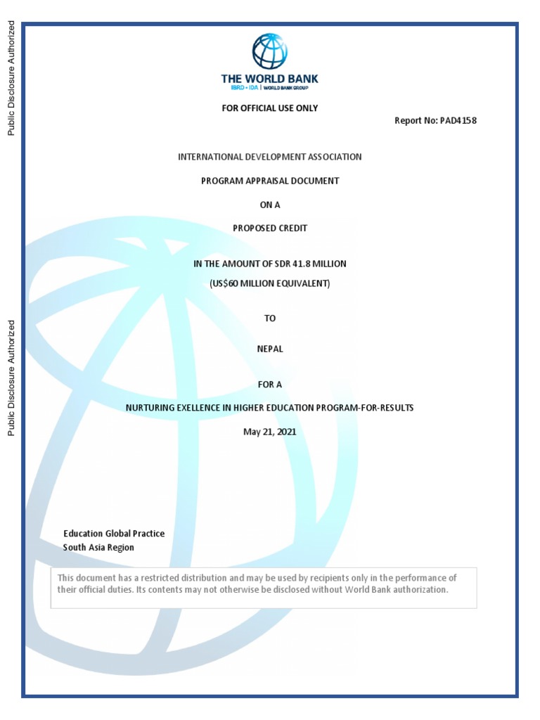 Nepal Nurturing Excellence in Higher Education Program For Results ...