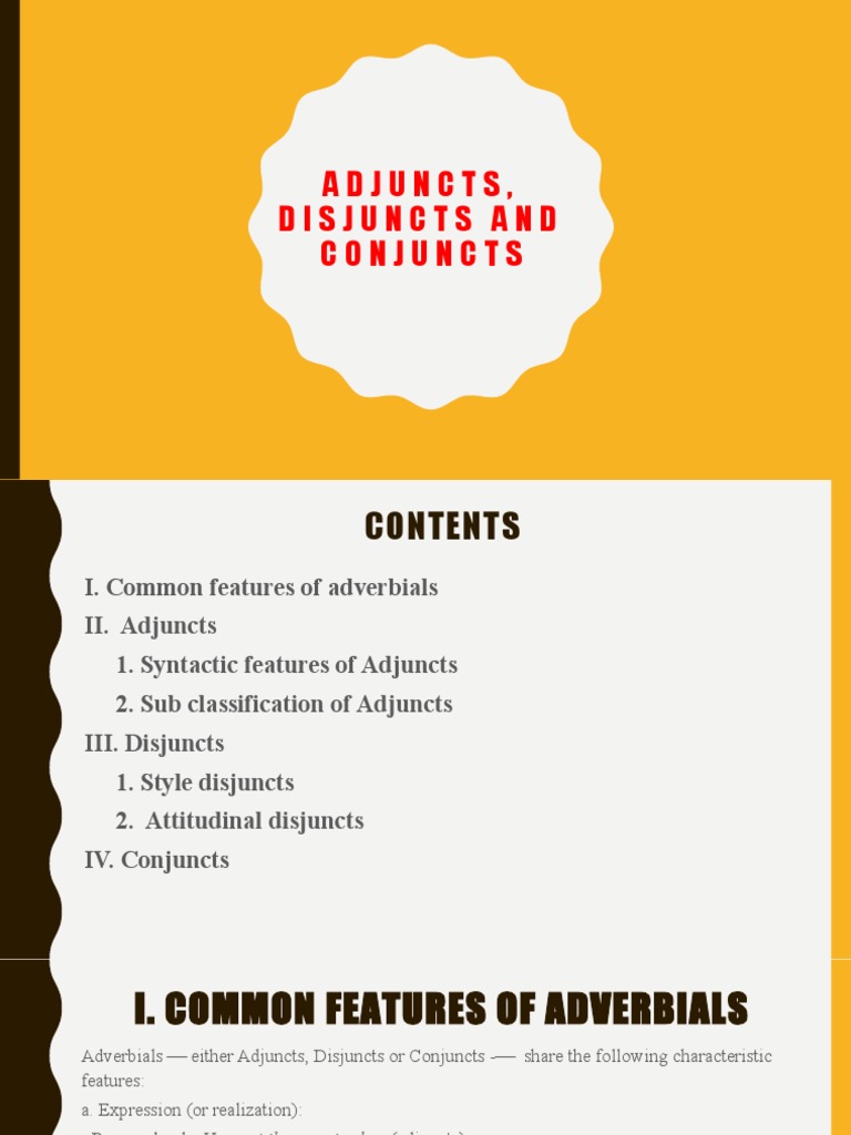 Unit 3. Adjuncts, Disjuncts, Conjuncts | Download Free PDF | Clause ...