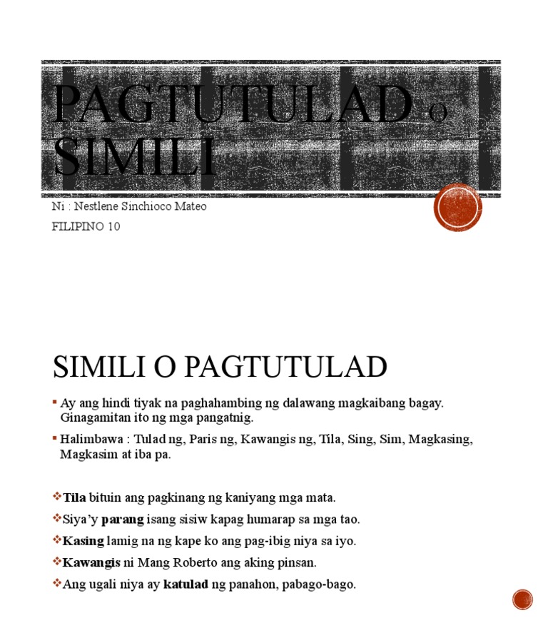Pagtutulad o SIMILI | PDF