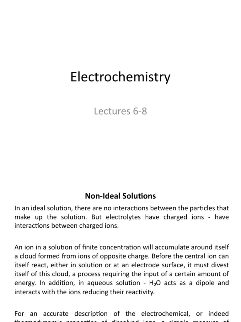 Electrochemistry, PPT 3 | PDF | Redox | Electrochemistry