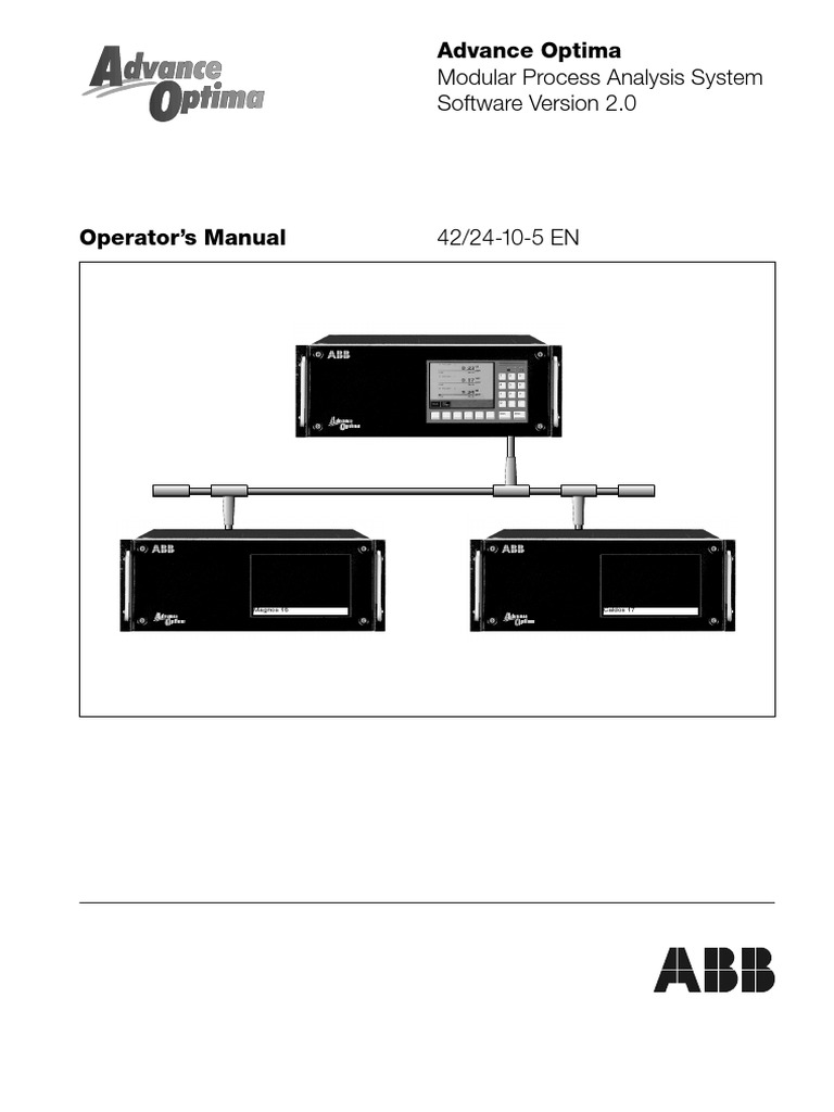 Advance Optima - Operator Manual | PDF | Electrical Connector | Calibration