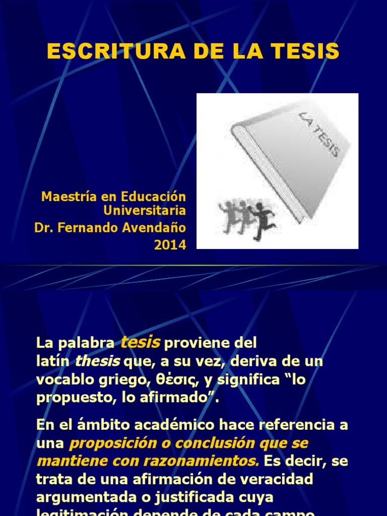 Guía para Escribir una Tesis Doctoral | PDF | Bibliografía | Hipótesis
