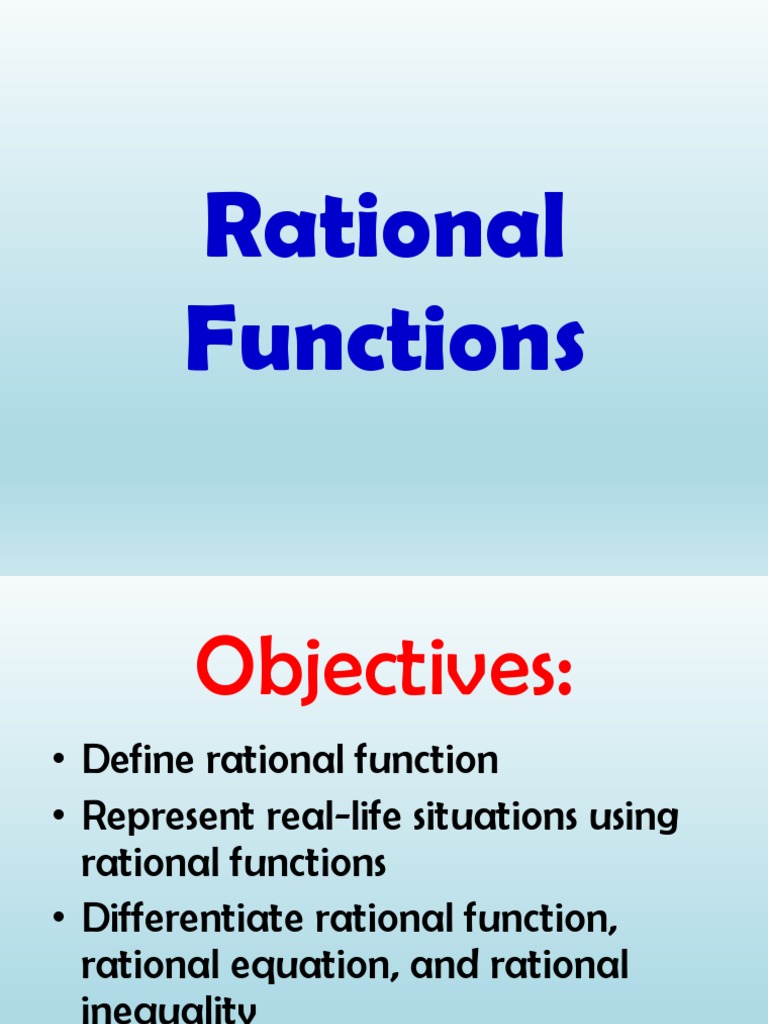5 - Rational Functions & Solving Rational Equations | PDF | Function (Mathematics) | Polynomial