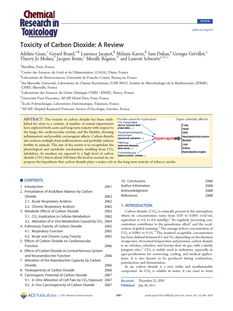 Carbon Dioxide Toxicity Review | PDF | Carbon Dioxide | Respiratory System