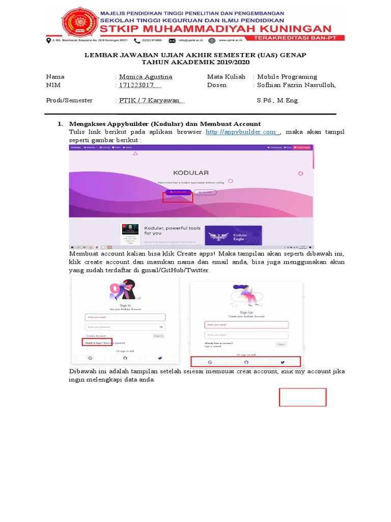 JAWABAN Mobile Programing | PDF