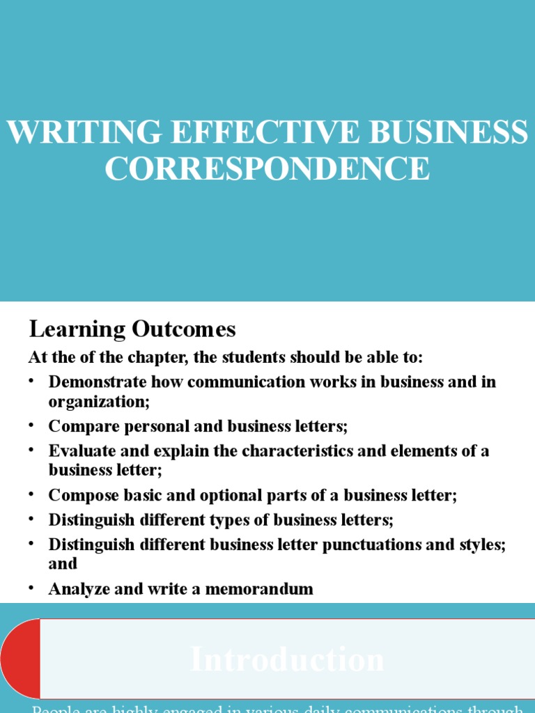 Writing Effective Business Correspondence | Download Free PDF ...