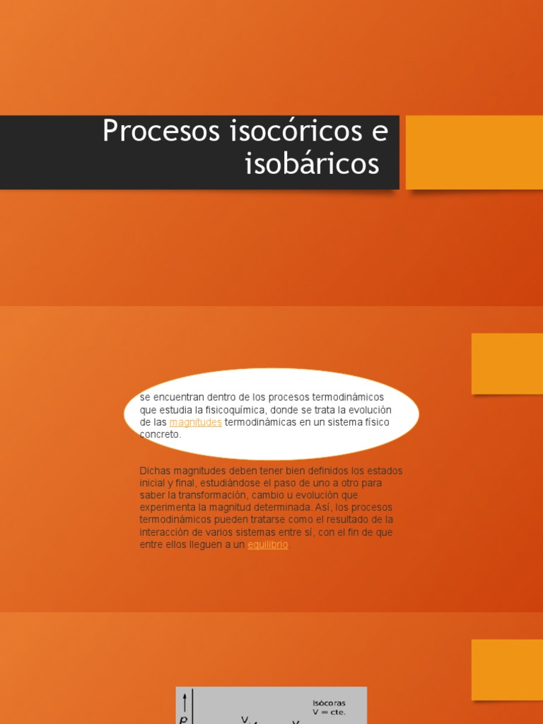 Procesos Isocóricos e Isobáricos | PDF