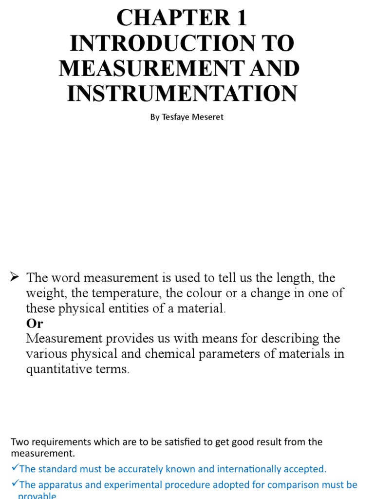 Instrumentation Chapter 1 | PDF | Calibration | Measurement
