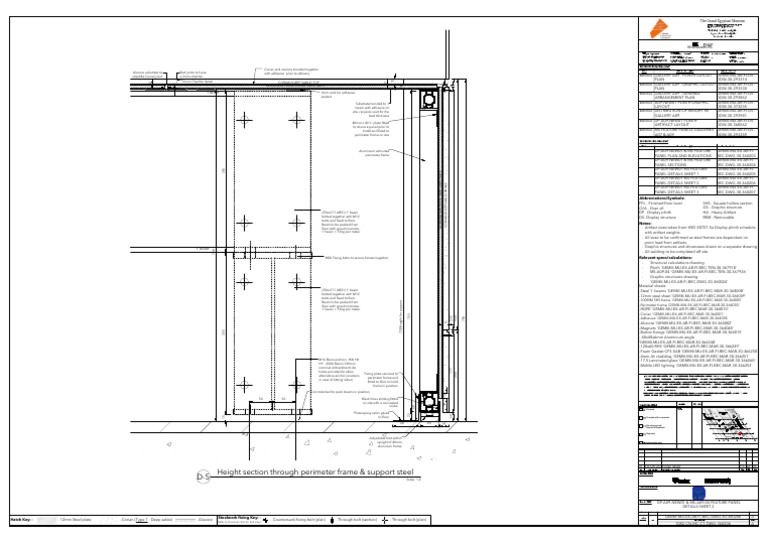 Height Section Through Perimeter Frame & Support Steel D-5: The Grand ...