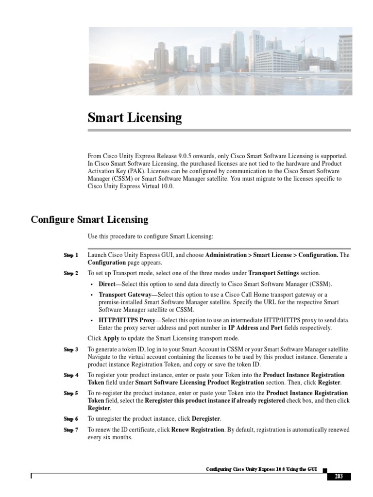 Configure Smart Licensing | PDF | Proxy Server | Hypertext Transfer Protocol