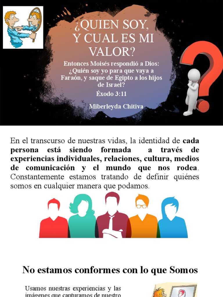 Identidad Quien Soy Yo Escuela Bíblica De Vacaciones: ¿Quién Soy?