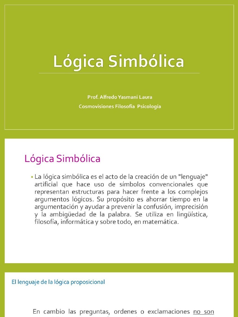 Logica Simbolica | PDF