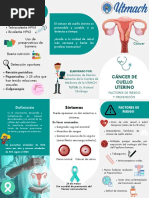 Tríptico de CÁNCER CERVICOUTERINO | PDF | Cáncer | Cáncer de cuello uterino