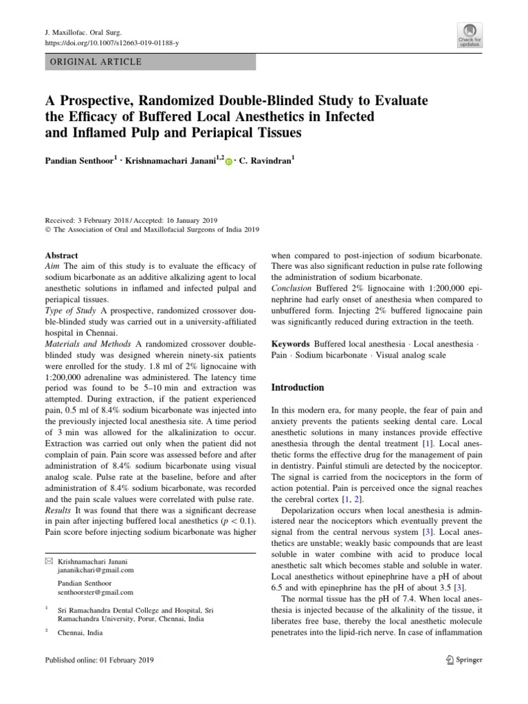 Senthor 2019 | PDF | Anesthesia | Pain