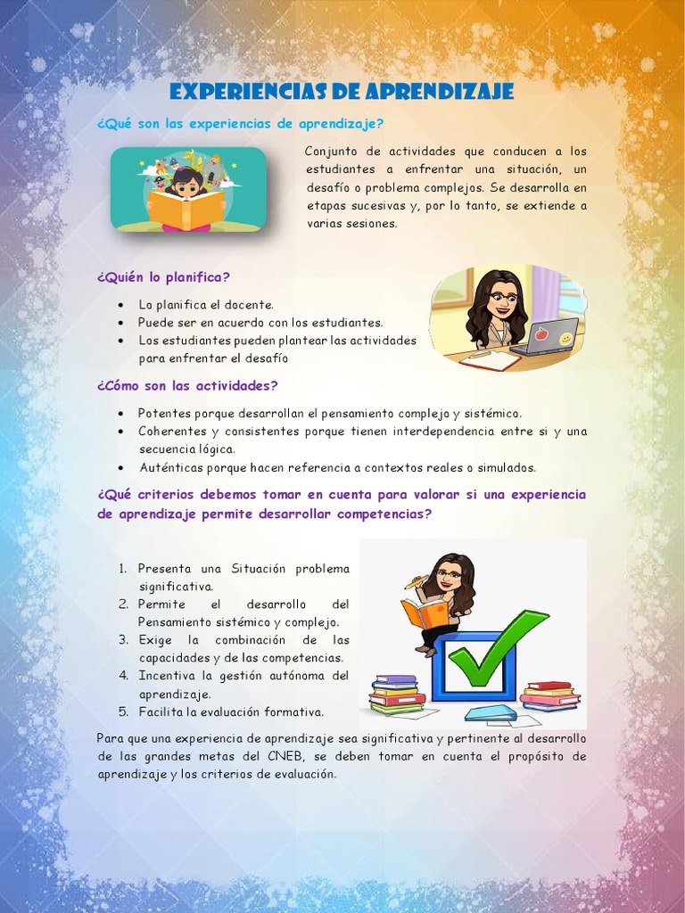Experiencias de Aprendizaje | PDF | Aprendizaje | Evaluación