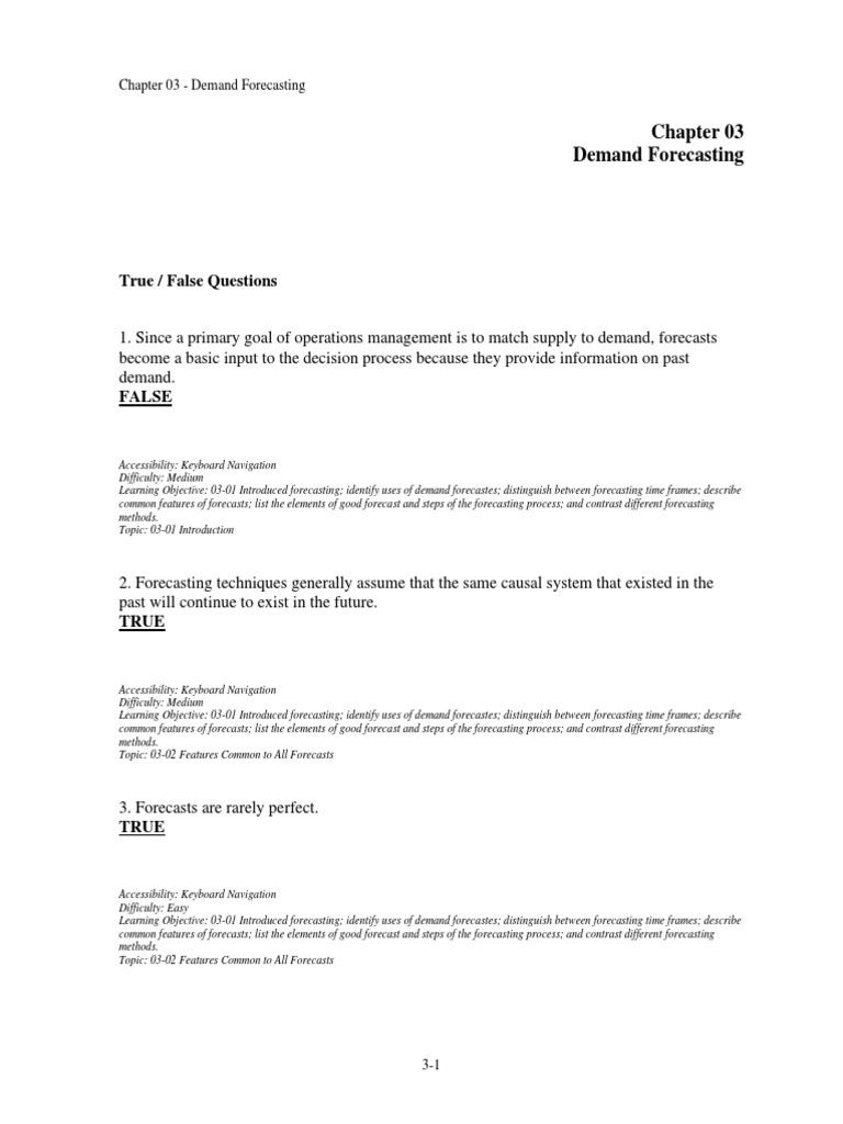 MGT 2070 - Chapter 3 - Practice Questions | PDF | Forecasting | Regression Analysis