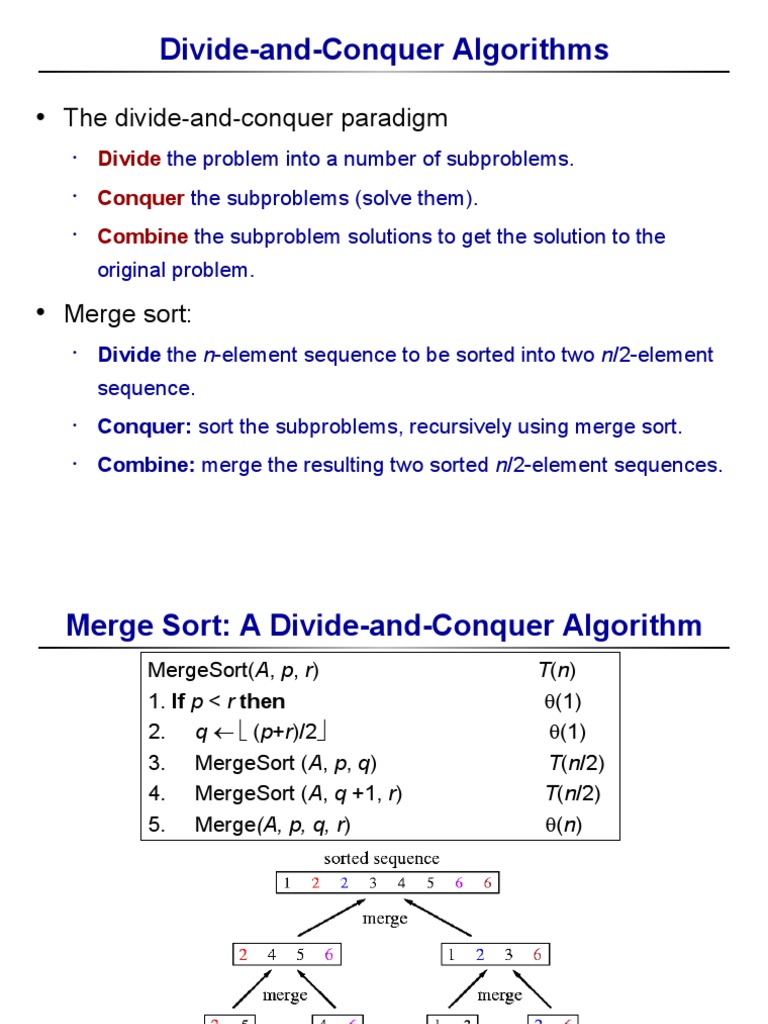 The Divide-And-Conquer Paradigm | PDF | Mathematical Logic | Computer Programming