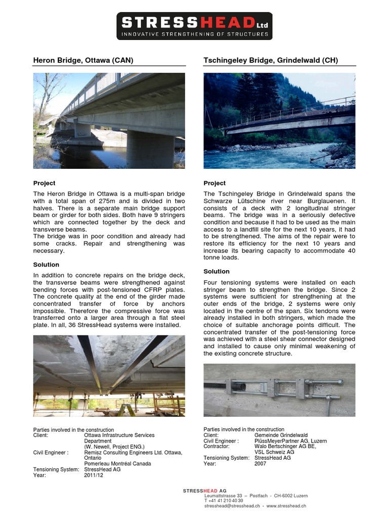 Bridge Strengthening Projects Overview | PDF | Prestressed Concrete ...