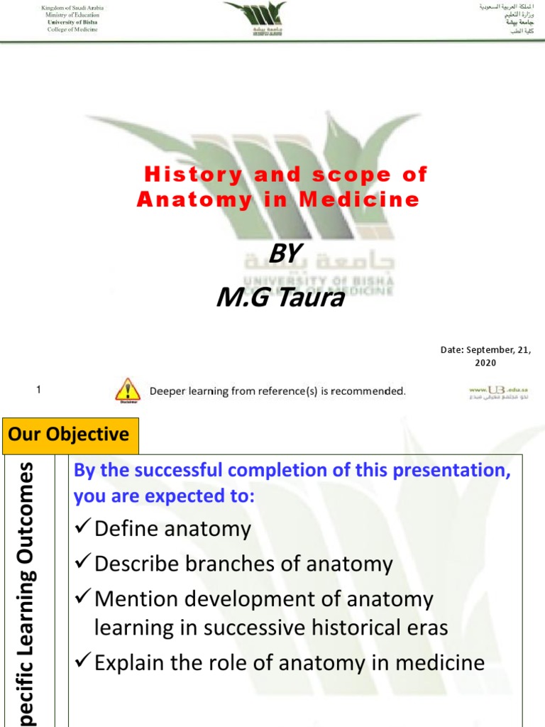 3 - History and Scope of Anatomy in Medicine | PDF | Anatomy | Medicine