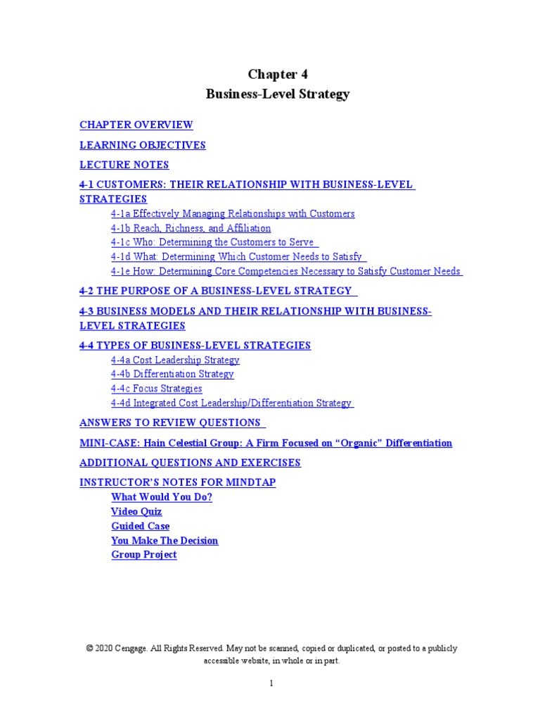 Hitt Inst Manual 13e ch04 Final | PDF | Strategic Management | Competitive Advantage