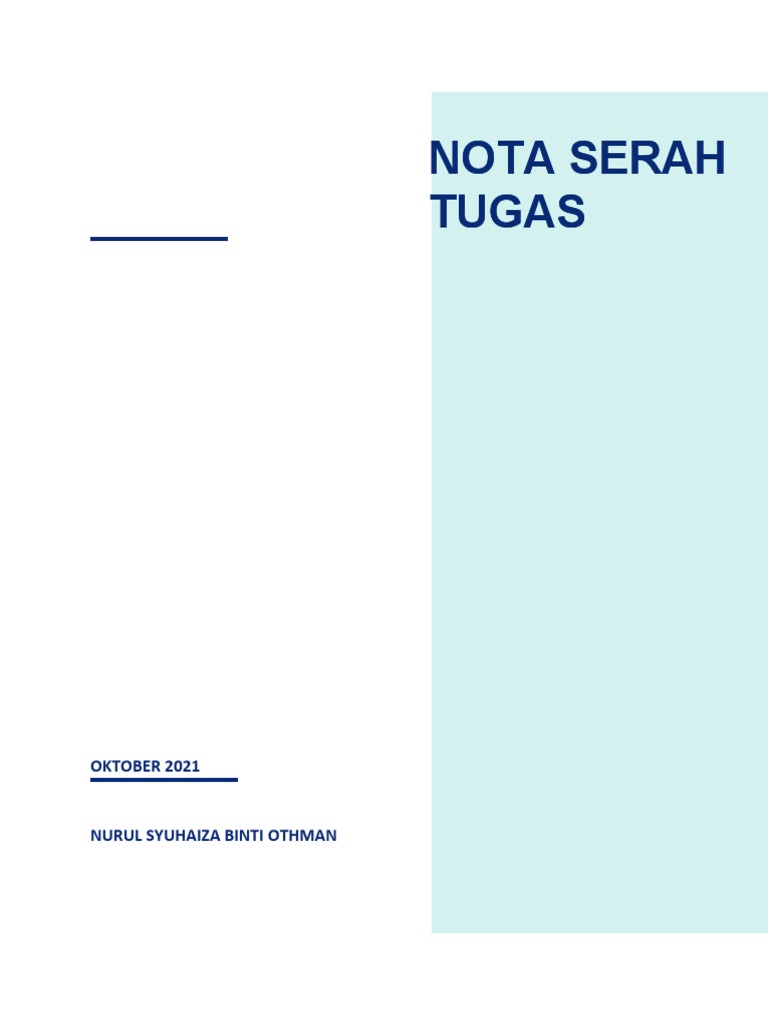 Nota Serah Tugas Nurul | PDF