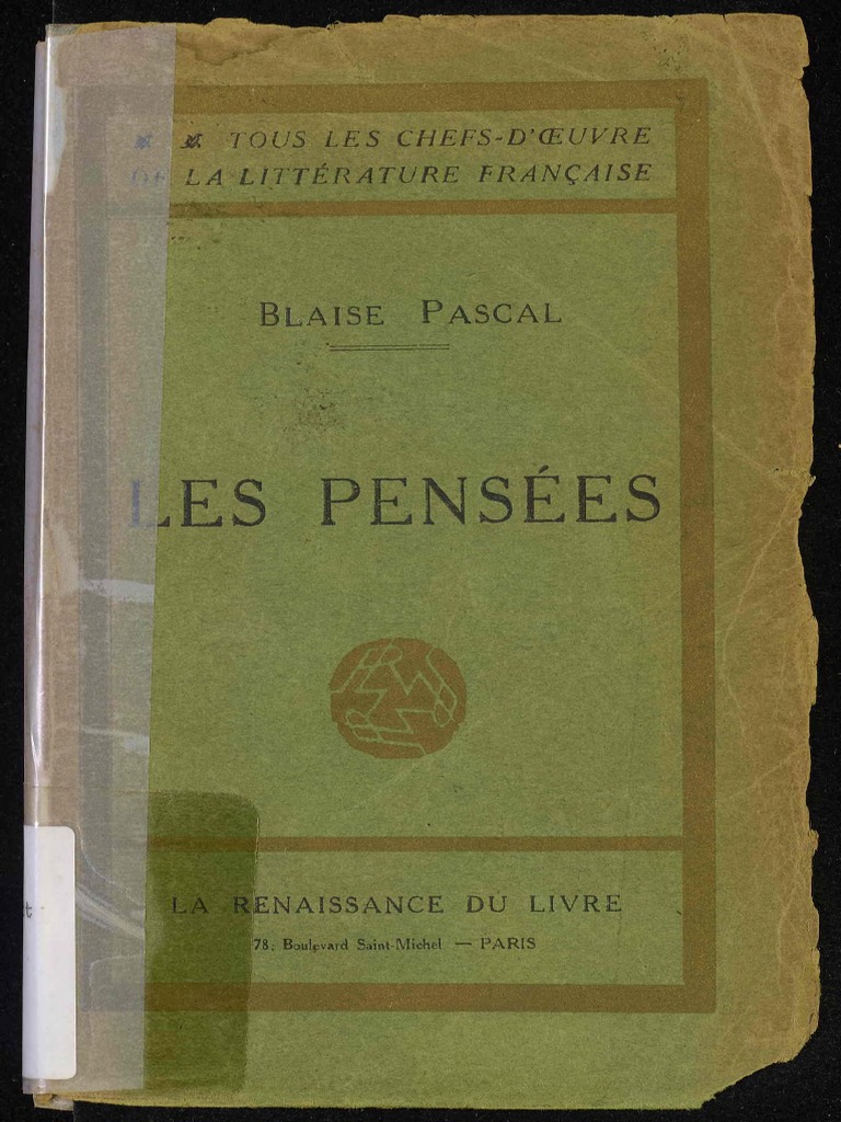 Pascal Les Pensees | PDF | Vérité | Dieu