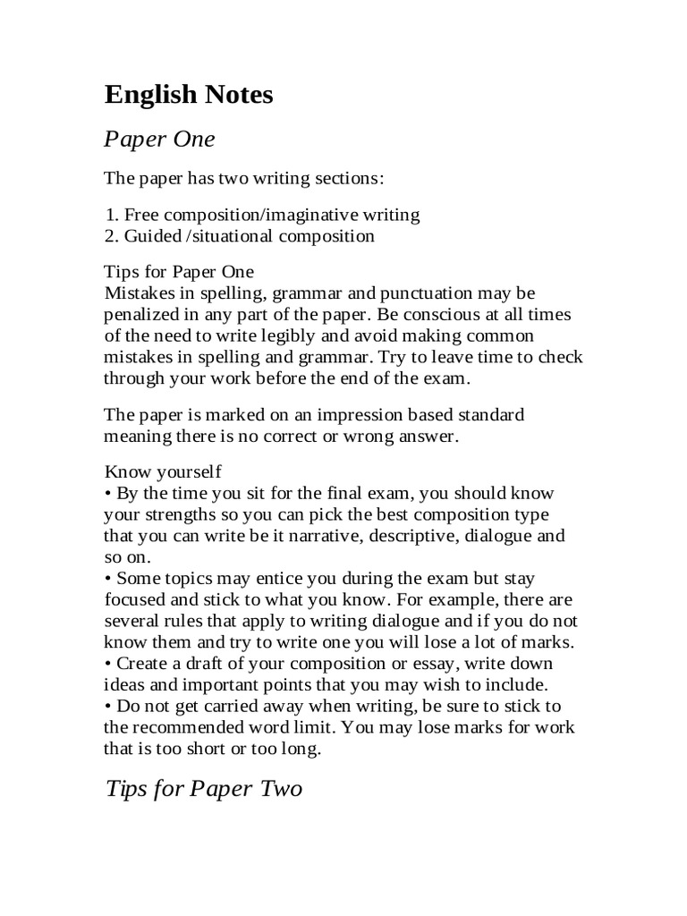 English Notes PDF | PDF | Reading Comprehension | Test (Assessment)