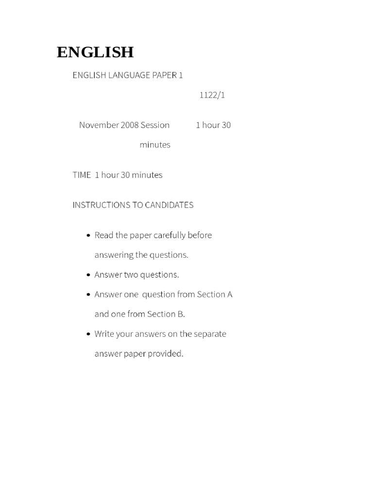 English Paper | PDF