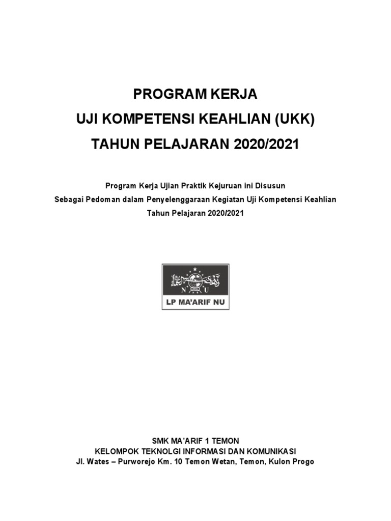 Program Kerja UKK RPL | PDF